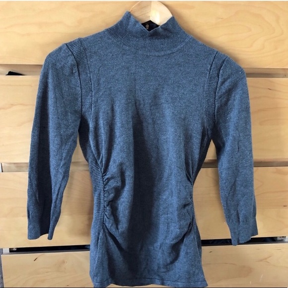 Philosophy | Tops | Philosophy Ruched Side Turtleneck Sweater In Grey ...